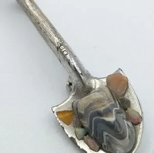 Vintage | Jewelry | Vintage Brooch Pin Of A Shovel With Polished Stones ...